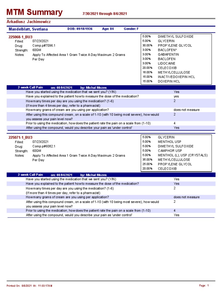 Svetlana Mandelblatt | PDF | Health Care | Products Of Chemical Industry