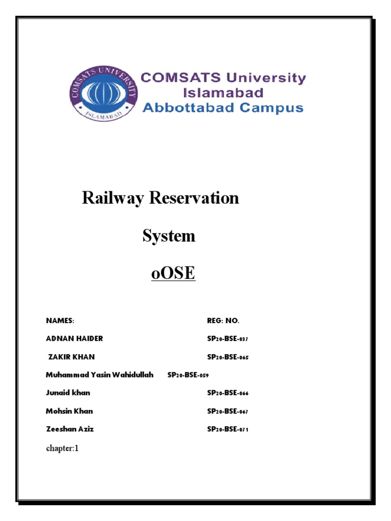 Assignment#1 Railway Reservation | PDF | Rail Transport | Computer Engineering