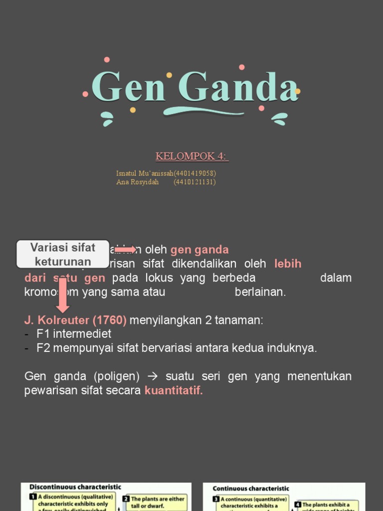 Pewarisan Gen Ganda dan Variasi Sifat | PDF
