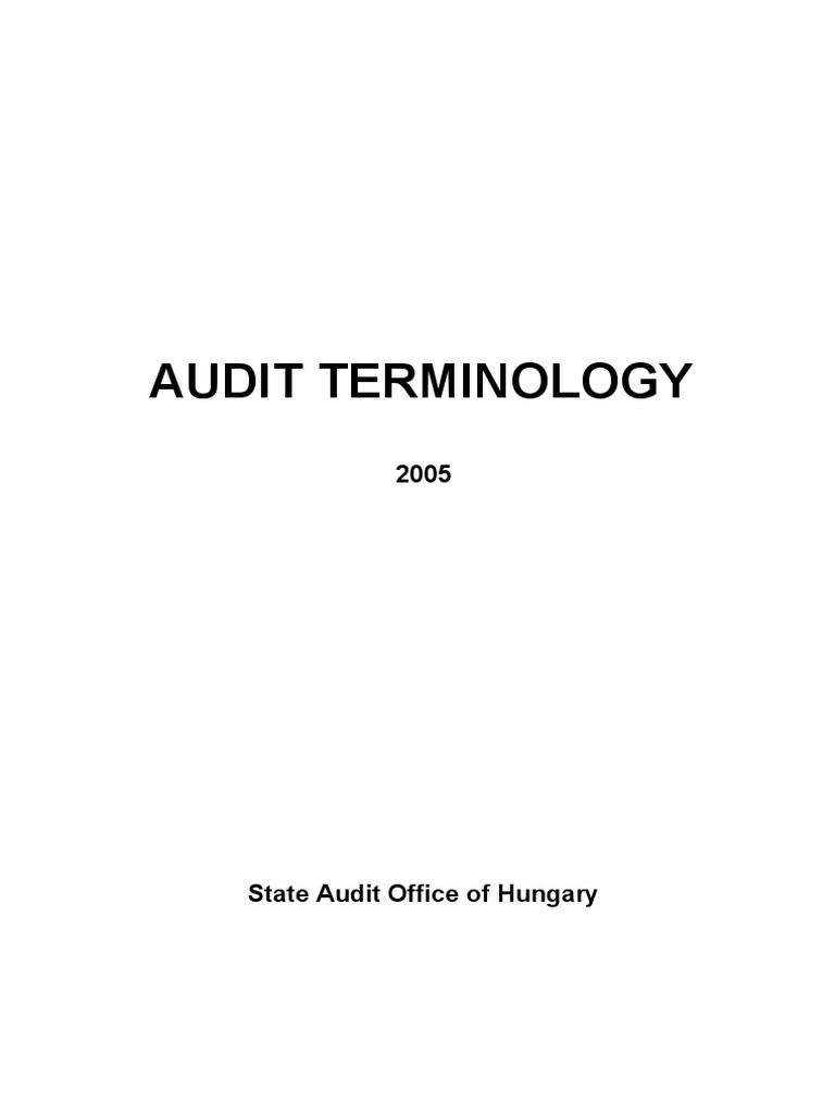 Audit Terminology | PDF