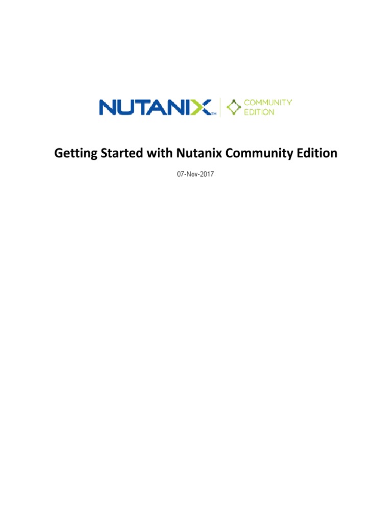 Nutanix Community Edition Getting Started | PDF | Internet & Web | World Wide Web
