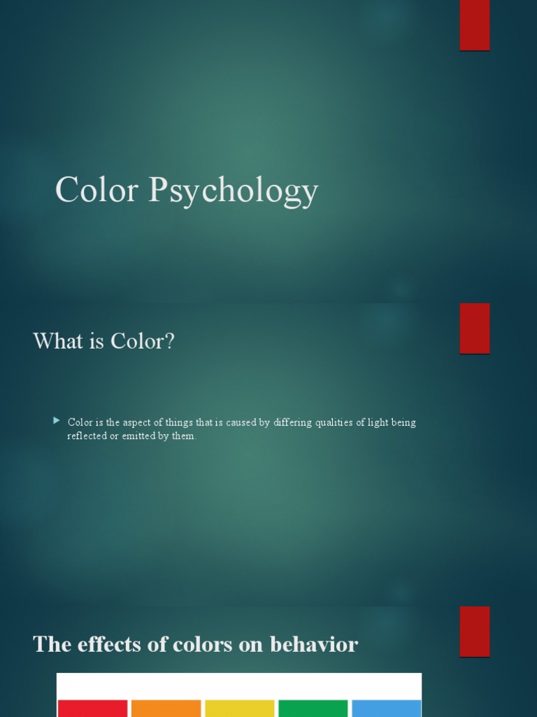 Color Psychology | PDF | Color | Red