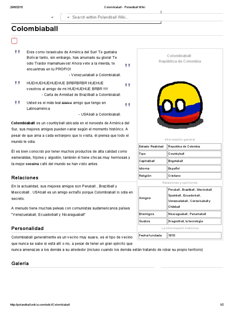 Colombiaball en Polandball Wiki | PDF