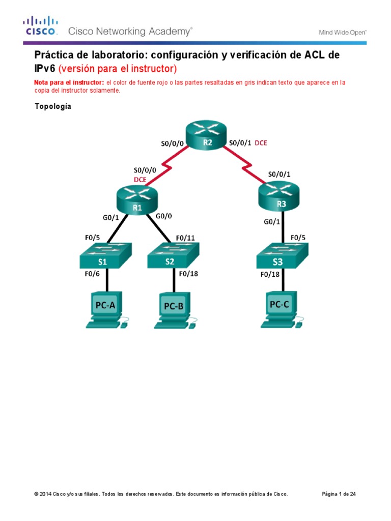 9.5.2.7 Lab - Configuring and Verifying IPv6 ACLs - ILM | PDF | Yo Pv6 | Enrutador (Computación)