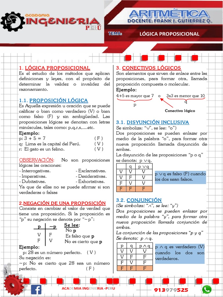 1 - Lógica Proposicional | PDF | Proposición | Verdad