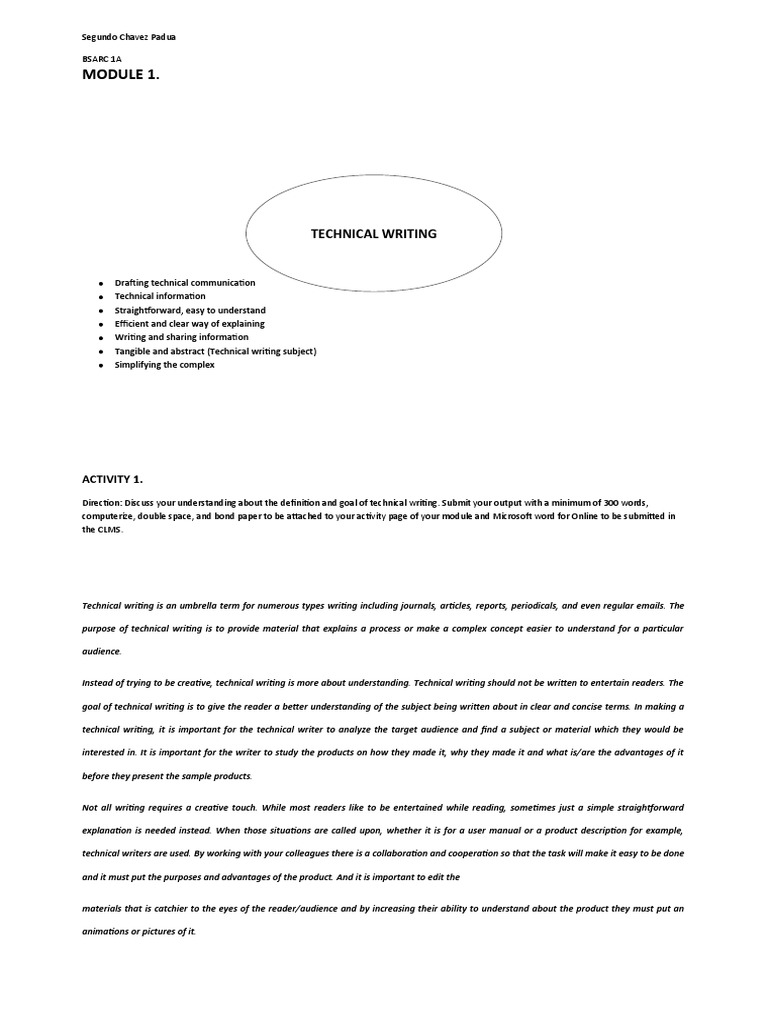 (SEGUNDOPADUA) Technical Writing | PDF | Documentation | Information