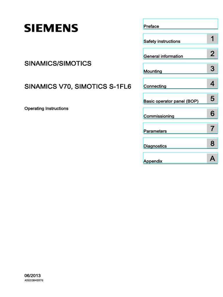 SINAMICS V70 OPI en-US en-US | PDF | Electrostatic Discharge | Power Supply