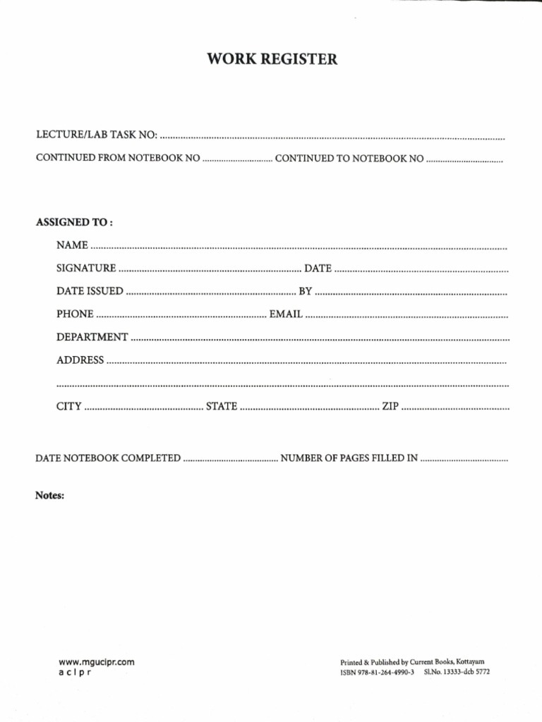 Practical Record First Page | PDF | Notebook