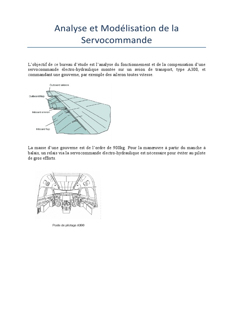 Servo Commande | PDF | Gouverne | Commandes de vol (avion)