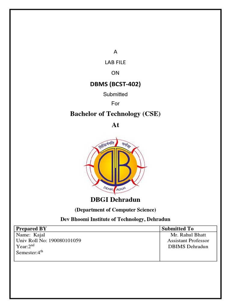 DBMS Assignment | PDF | Microsoft Sql Server | Databases DBMS Assignment | PDF | Microsoft Sql Server | Databases