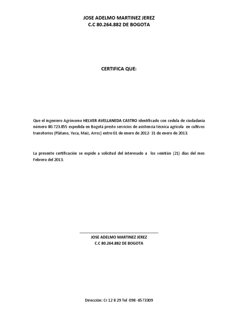 Certifica Que | PDF