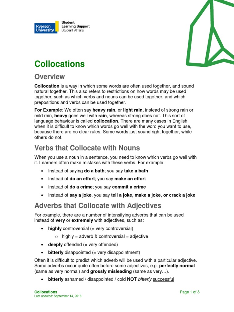 Collocation S | PDF | Adverb | Adjective