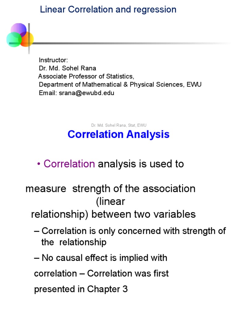 Correlation and Linear Regression Analysis | PDF | Correlation And ...