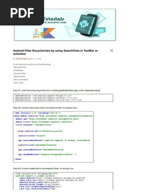 Recyclerview Searchview With Recyclerview Filter Data Android