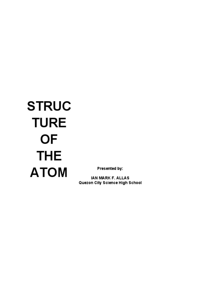 Lecture Note - Atomic Structure | PDF | Atomic Nucleus | Atoms