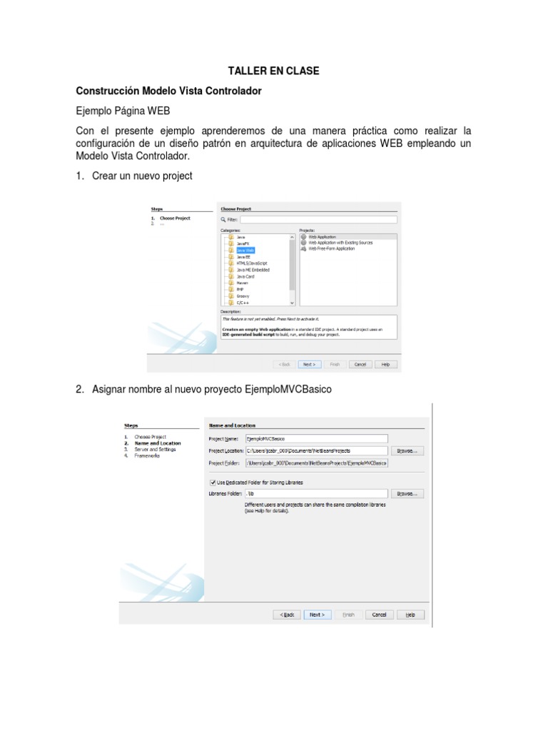 Taller MVC | PDF | Modelo – Vista – Controlador | Java (lenguaje de programación)