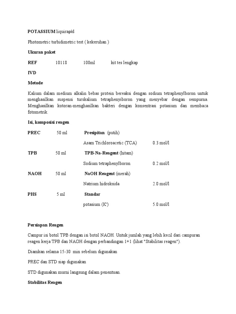POTASSIUM | PDF | Sains & Matematika