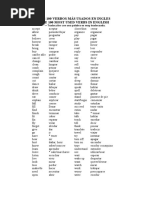 Los 100 Verbos Mas Usados en Español | PDF | Entretenimiento (general)