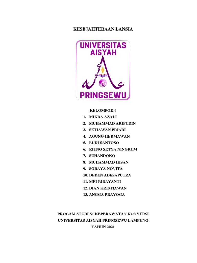Makalah Kesejahteraan Lansia | PDF | Ilmu Sosial | Pengembangan Diri