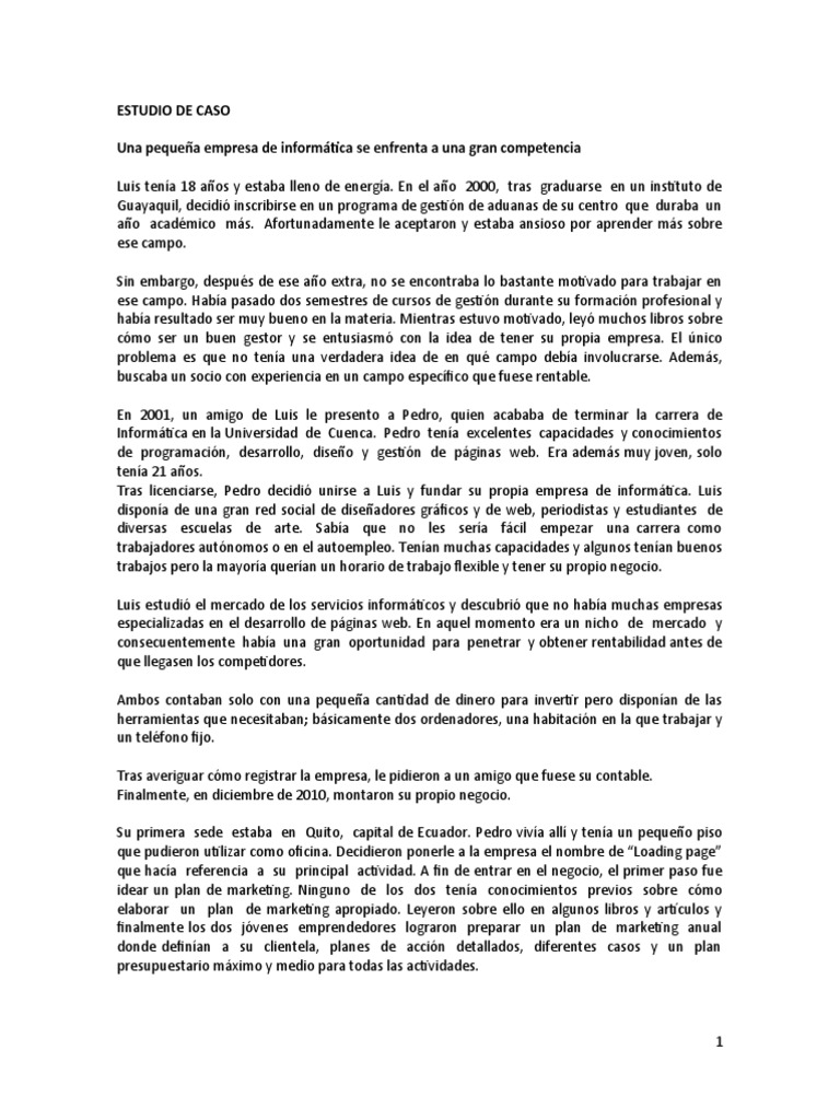 Caso 9 | PDF | Marketing | Cliente