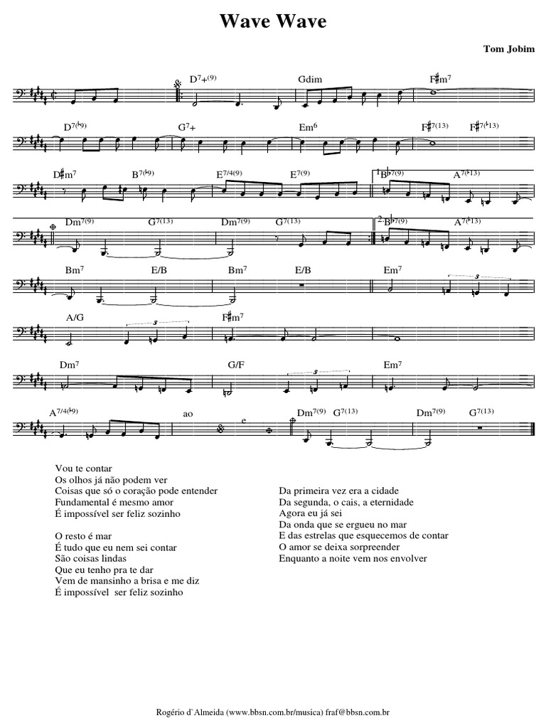 Wave - Tom Jobim - Trombone | PDF