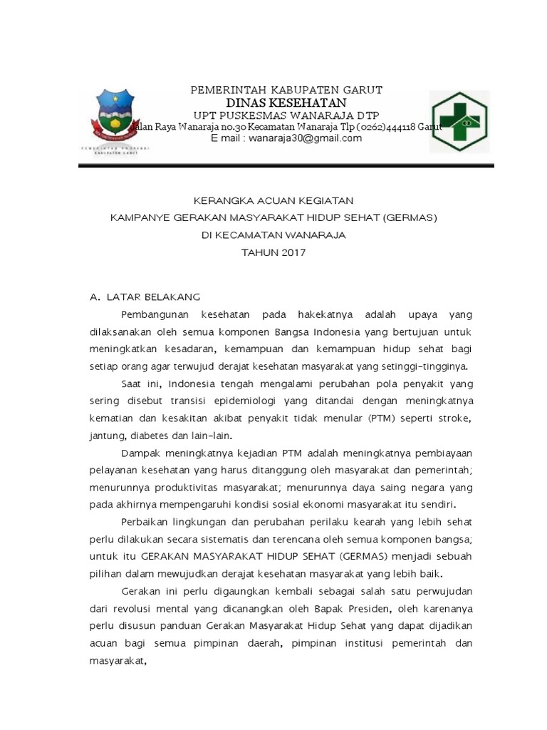 Contoh Kak Germas | PDF