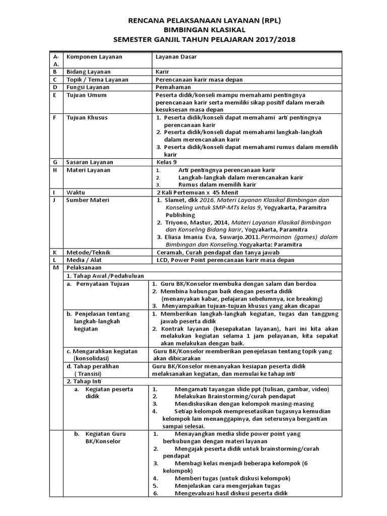 RPL PERENCANAAN KARIR MASA DEPAN (Ganjil) | PDF | Karier & Perkembangan