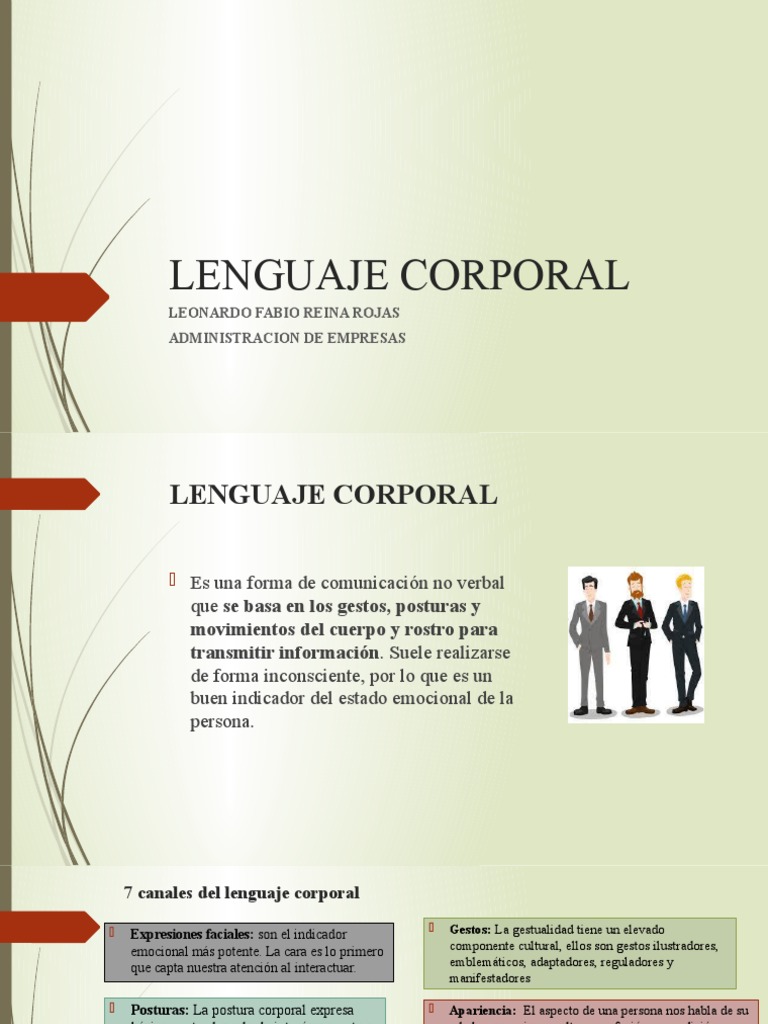 Lenguaje Corporal | PDF | Comunicación no verbal | Comunicación