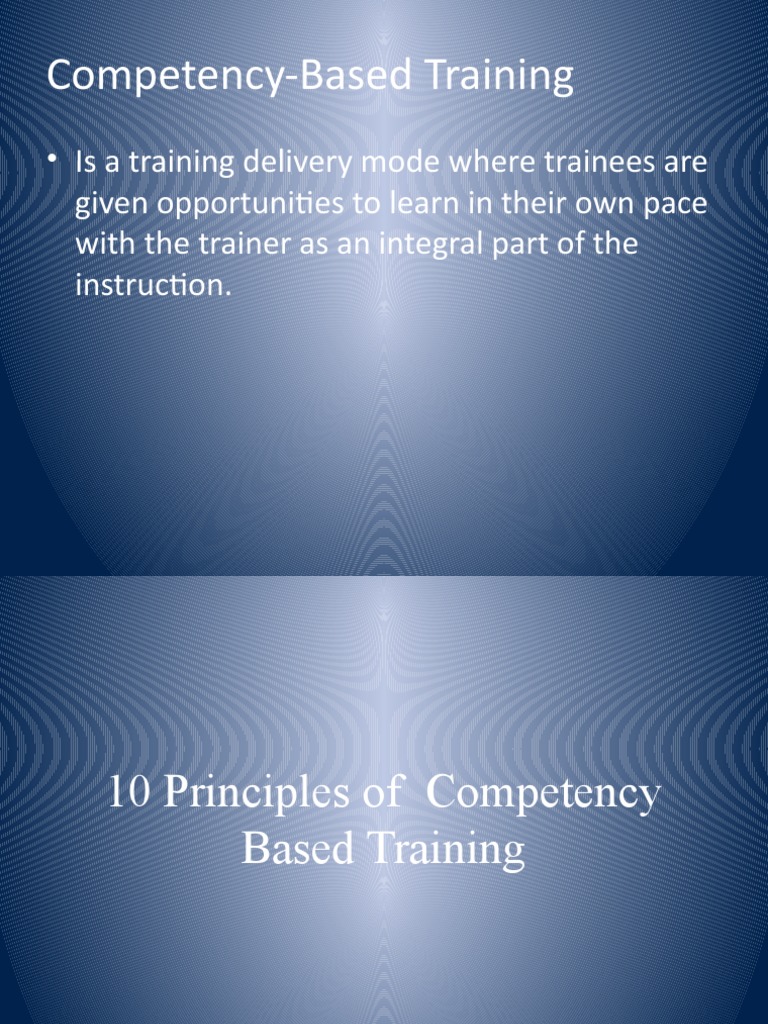 Competency-Based Training | PDF | Educational Assessment | Learning