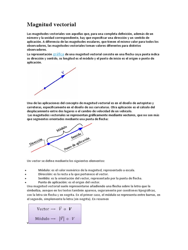Magnitud Vectorial | PDF | Vector Euclidiano | Álgebra lineal