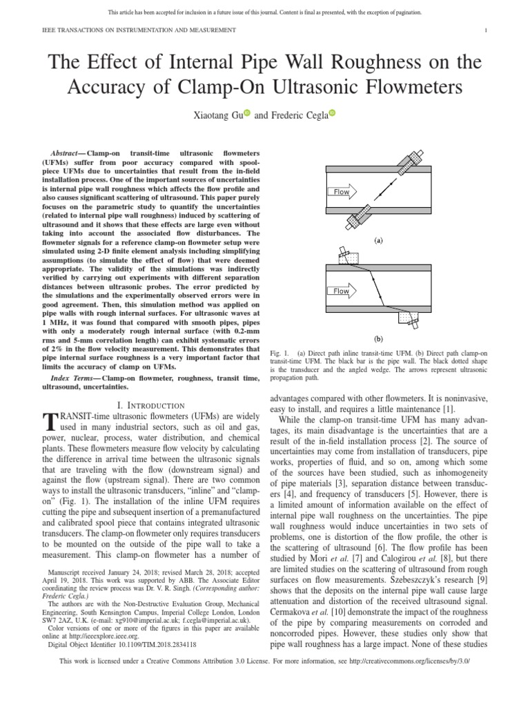 The Effect of Internal Pipe Wall Roughness On The | PDF | Flow ...