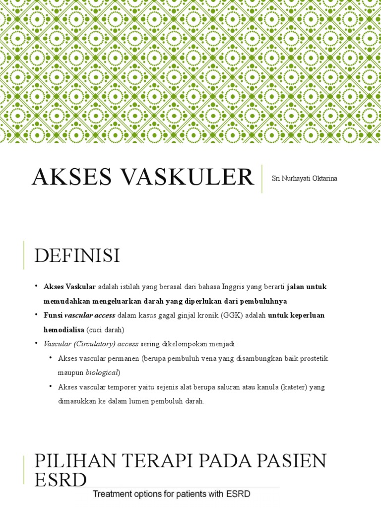 Panduan Akses Vaskular untuk Hemodialisis | PDF | Sains & Matematika