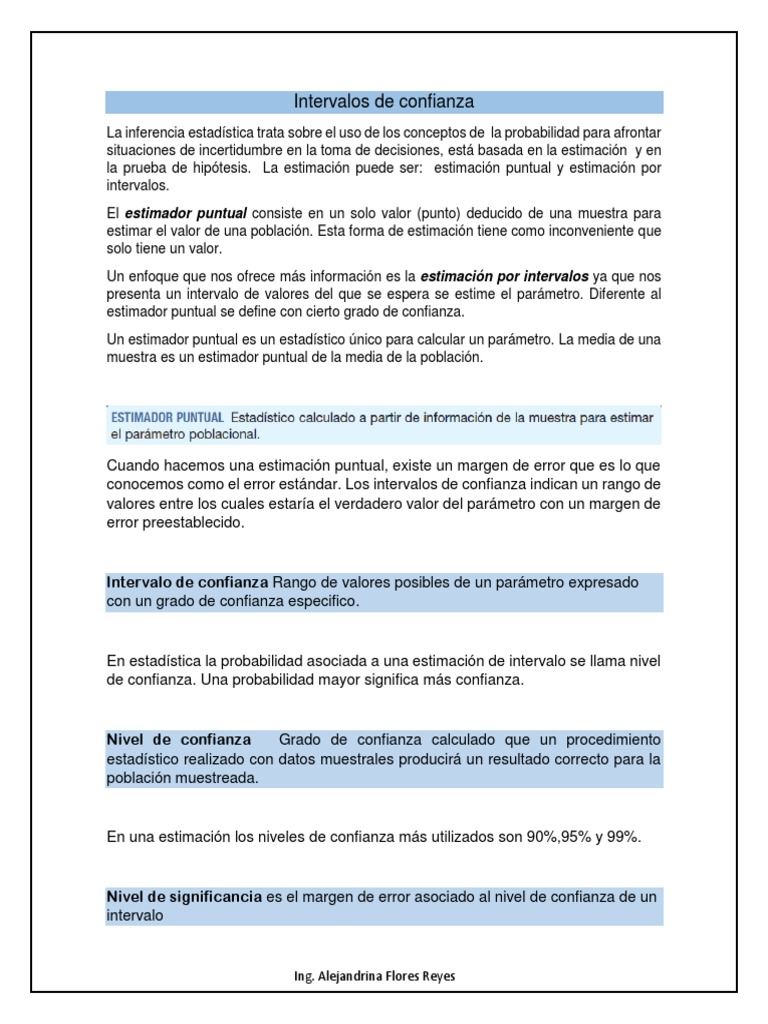 Tema Intervalos de Confianza | PDF | Intervalo de confianza | Estimador