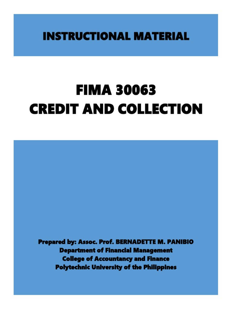 Credit and Collection | PDF | Loans | Debt