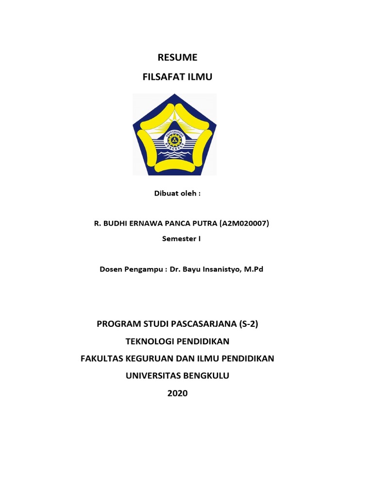 Resume Pak Bayu (Filsafat Ilmu) | PDF | Ilmu Sosial