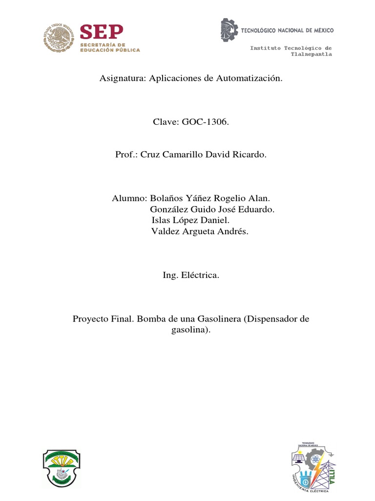 Proyecto Final Equipo2 | PDF | Bomba | Informática