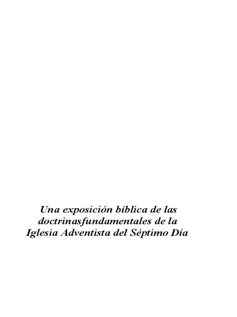 28 Doctrinas Adventistas | PDF | Biblia | Dios