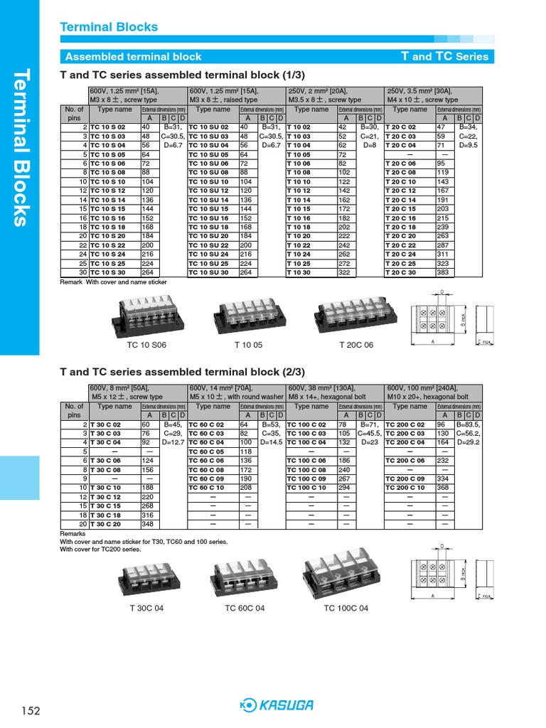 Terminal Blocks: Assembled Terminal Block and Series | PDF | Wire ...