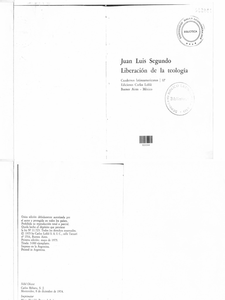 Juan Luis Segundo El Círculo Hermenéutico | PDF