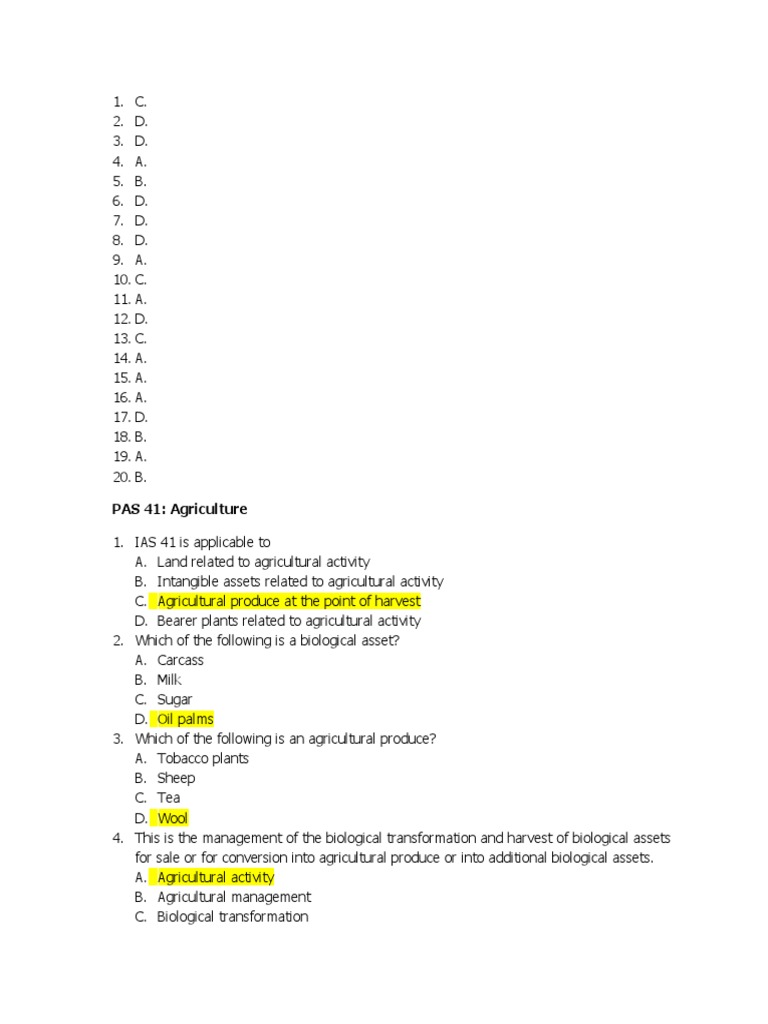 Accounting for Agricultural Activity: Key Principles of IAS 41 | PDF ...