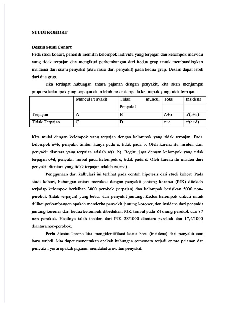 PDF Studi Kohort - Compress | PDF