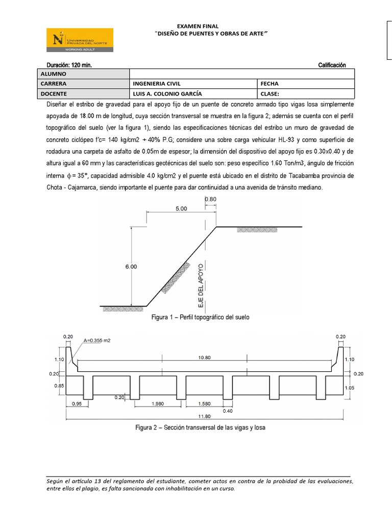 Diseño de Estribo para Puente de Concreto | PDF | Fundación (Ingeniería)