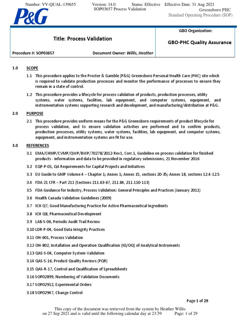 Process Validation | PDF | Verification And Validation | Specification ...