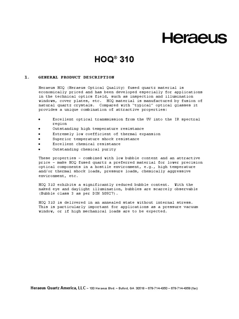 Heraeus Hoq 310 | PDF | Optics | Electromagnetic Radiation