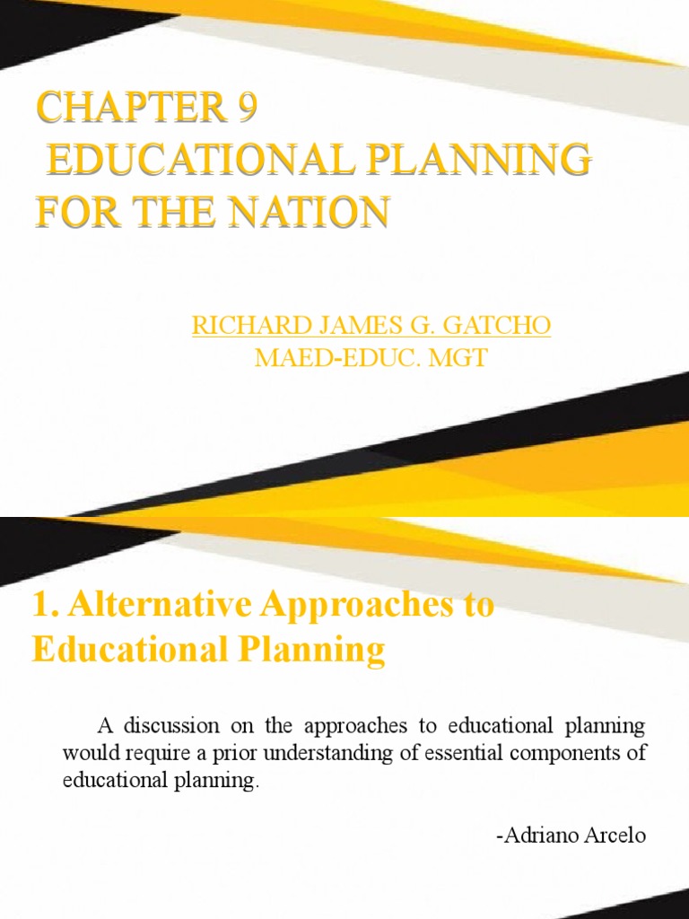 Educ 327 Chapter 9 Educational Planning For Nation | PDF | Human Resources | Labour Economics
