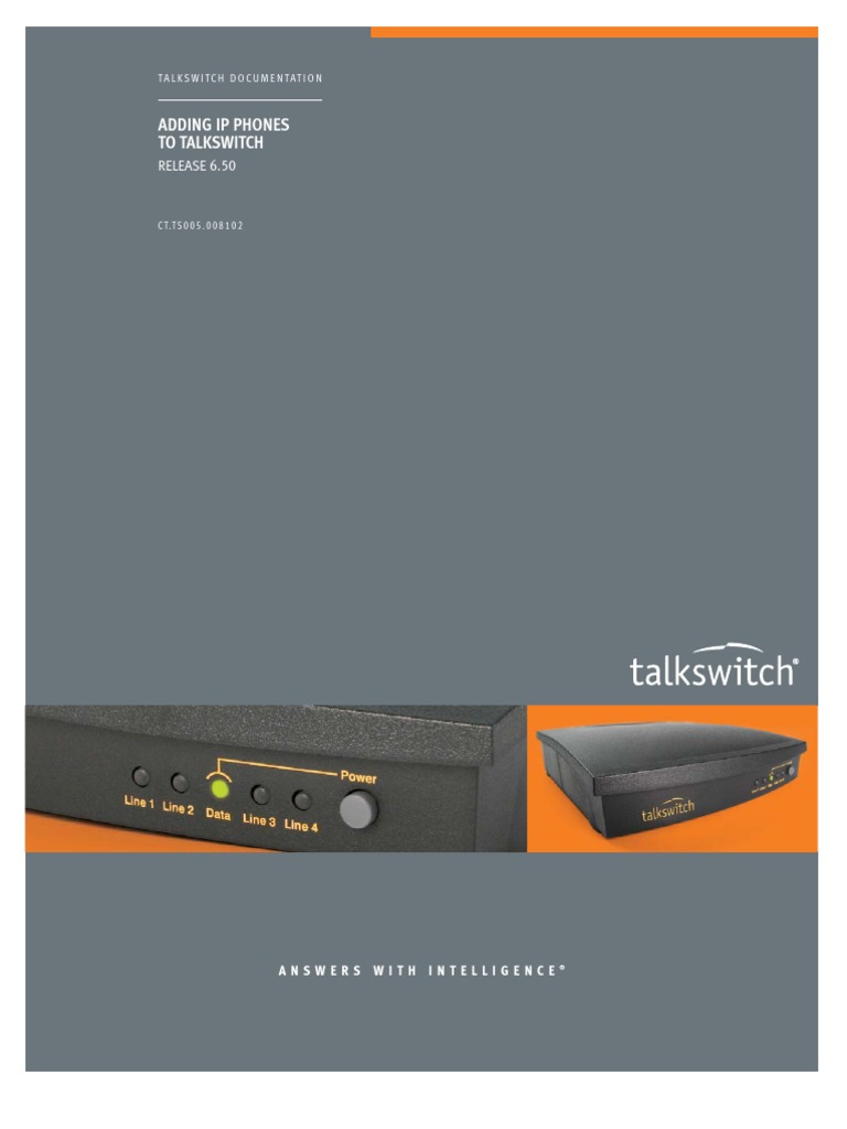 Adding IP Phones To TalkSwitch | PDF | Router (Computing) | Port ...