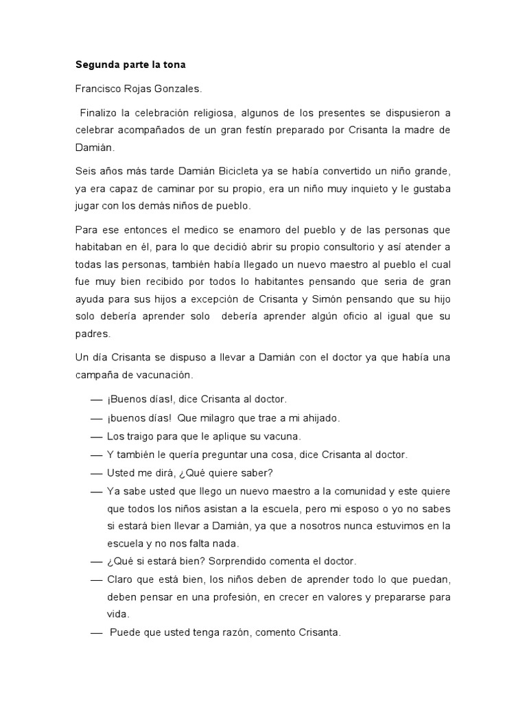 Segunda Parte La Tona | PDF