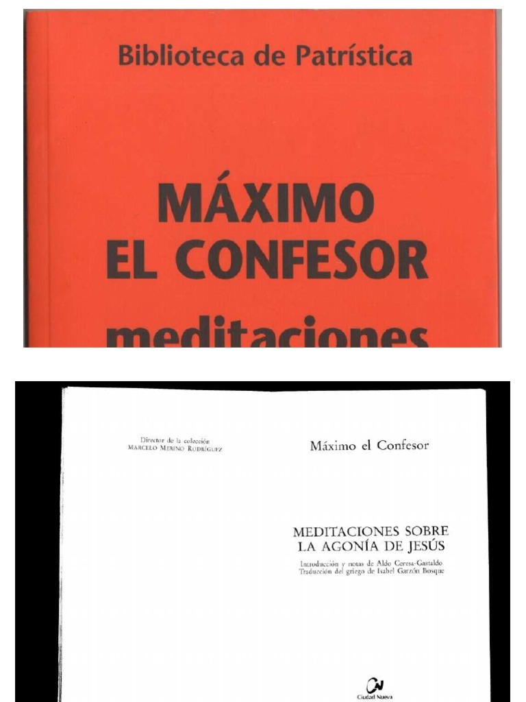 Maximo El Confesor Meditaciones Sobre La Agonia de Jesus | PDF