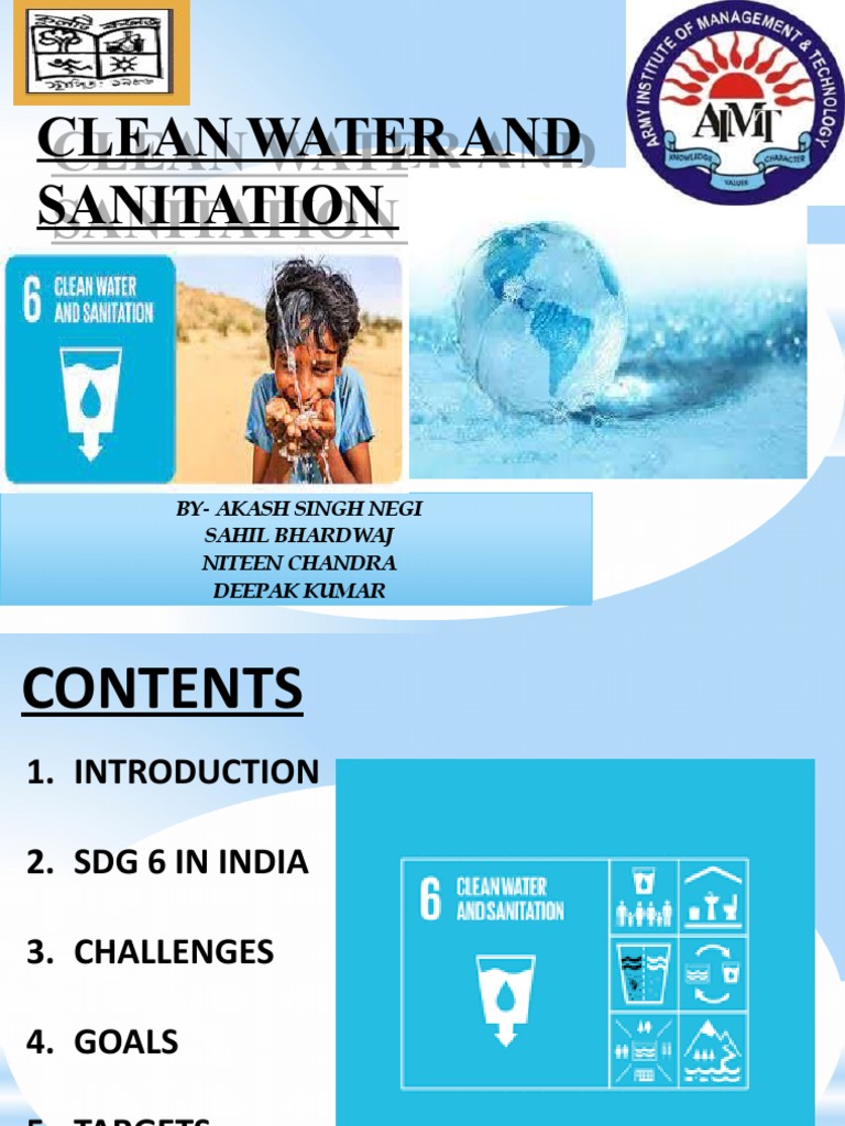 Clean Water and Sanitation Clean Water and Sanitation: By-Akash Singh ...