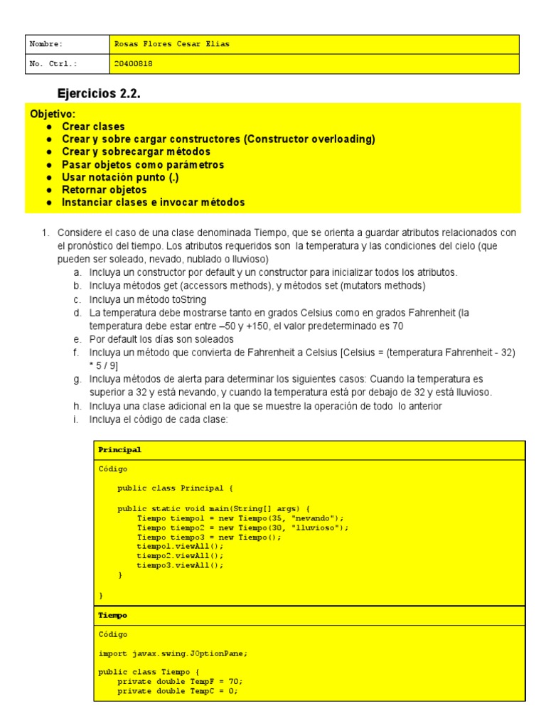 Trabajos POO | PDF | Programación | Constructor (Programación Orientada ...